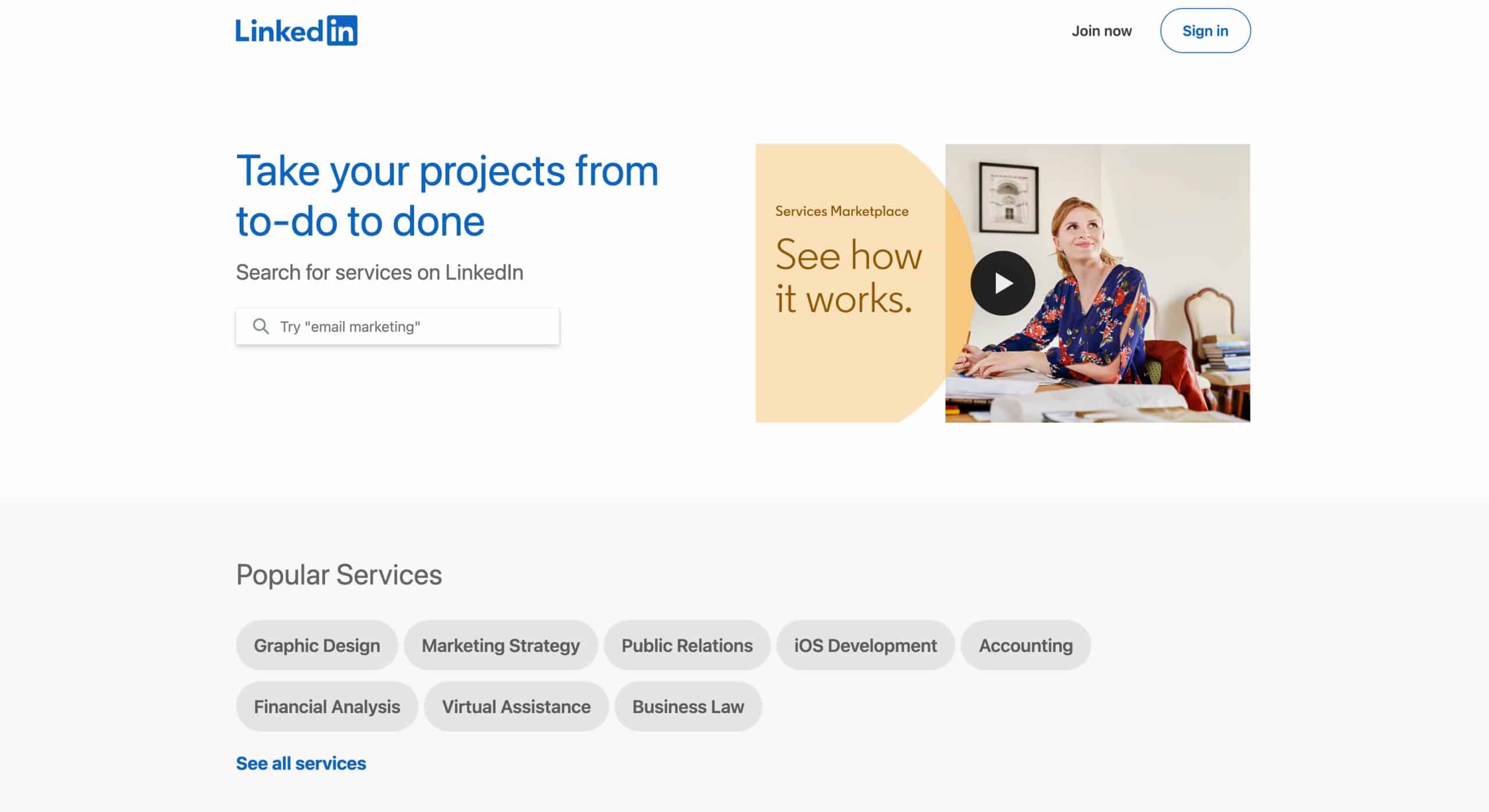 LinkedIn Services Talent Marketplace | Umbrex